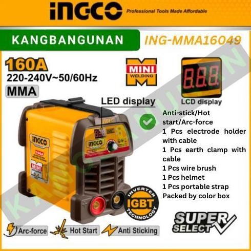 Jual MESIN TRAFO LAS MINI IGBT INGCO 160 A 160A ING MMA 16049 ING ...