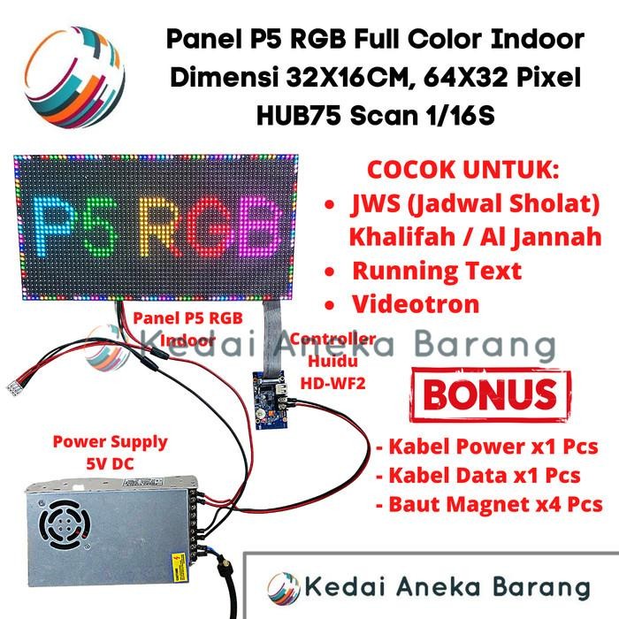 Jual Panel Module Modul LED P5 Running Text SMD RGB Full Color Indoor ...