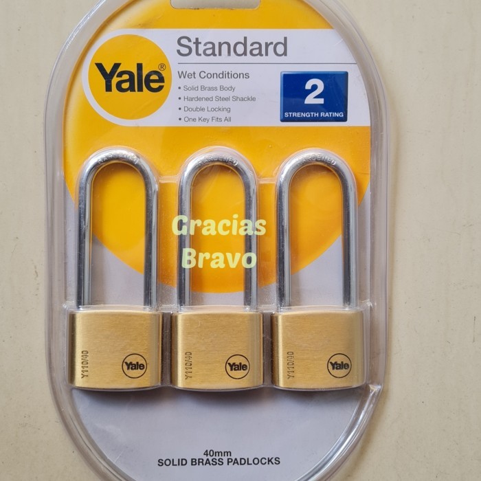 Jual Gembok Gagang Panjang Yale Y110 40mm set 3pcs Master Key System ...