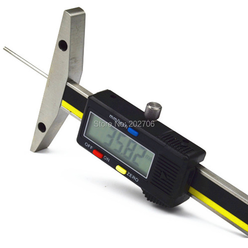 Jual CMTOFIC 0-50mm 0-100mm 0-150mm Digital Depth Gauge with Slim Rod ...