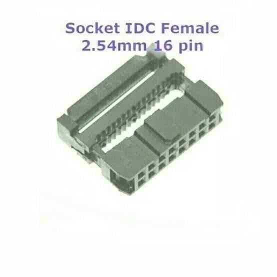 Jual Socket 16 Pin Female Kabel Data Running Text & Videotron | Shopee ...