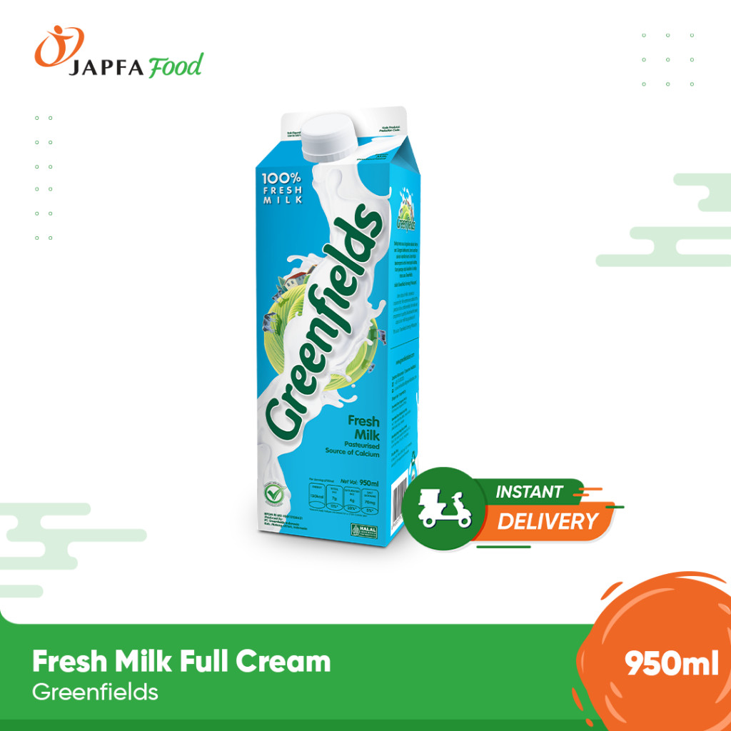 Jual Greenfields Fresh Milk Full Cream 950 ml - 100% Fresh Milk dari ...
