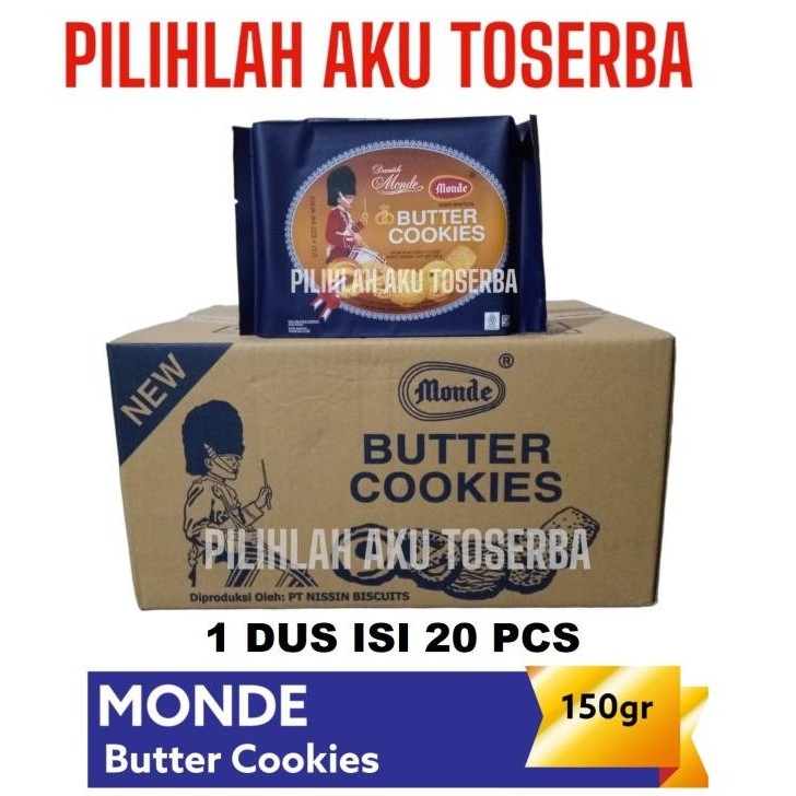 Jual Biskuit Monde BUTTER COOKIES 150 gr - ( HARGA 1 DUS isi 20 Pcs ...