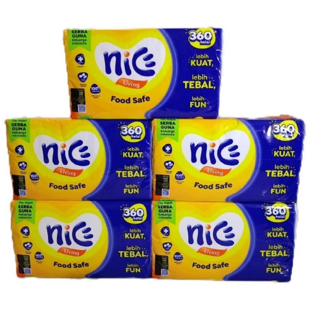 Jual er-6 TISU NICE 360 PLY 5 PACK / TISU KERING / TISU WAJAH Viral ...