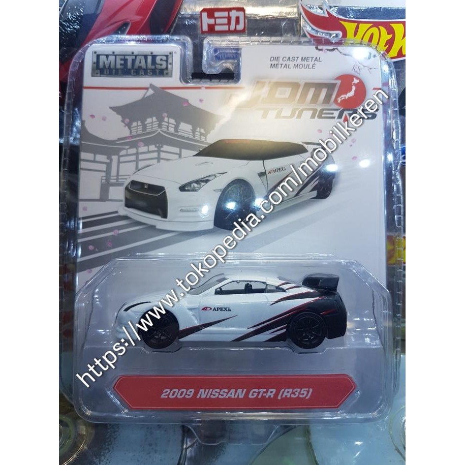 Jual Diecast Jada Metal JDM Tuners 2009 Nissan GT-R (R35) white black ...