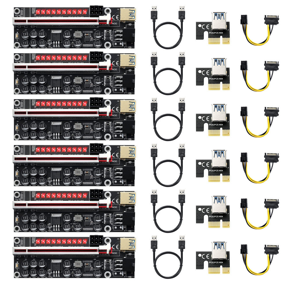 Jual BEST 6Pc PCIE Riser V014 MAX Riser for Video Card Riser PCI ...