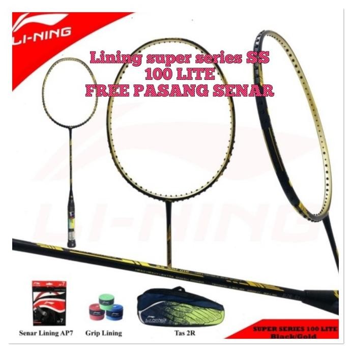 Jual Raket Badminton LINING SUPER SERIES SS 100 LITE FULL SET komplit ...