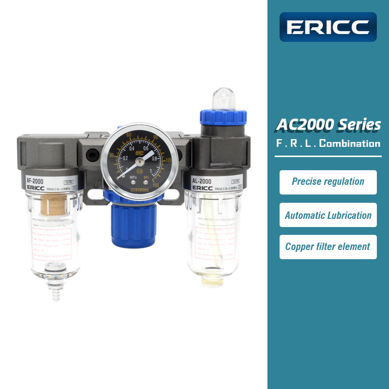 Jual CIF AC2000 1/4"Pressure Regulator Gauge Air Compressor Filter Oil ...