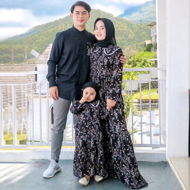Jual Ghazu Asiyah Family Set Baju Couple Keluarga Dress Lebaran ...