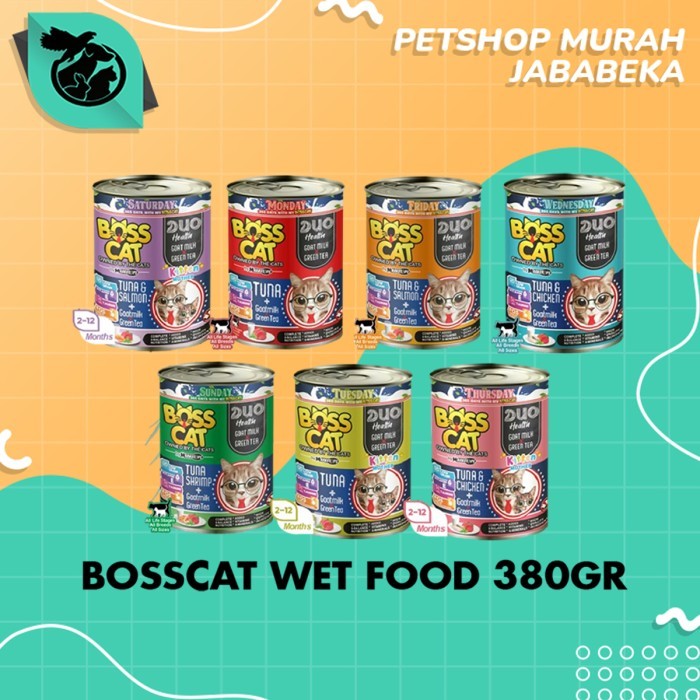Jual Makanan Kucing Basah Boss Cat Wet Food Kaleng 380 Gram | Shopee ...