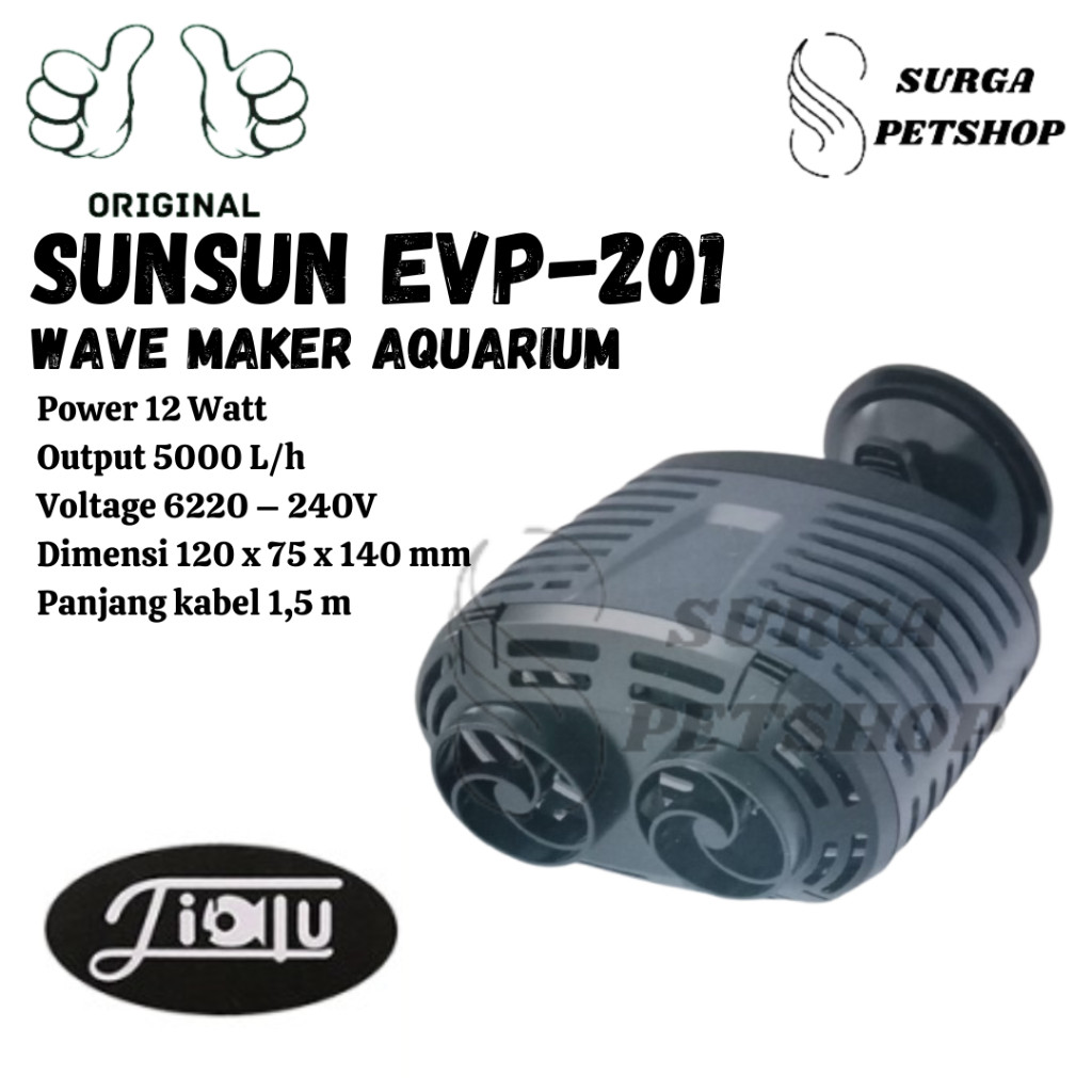 Jual JIALU EVP 201 Pembuat Gelombang Arus Air Akuarium Kolam Ikan SUNSUN EVP201 Wave Maker ...