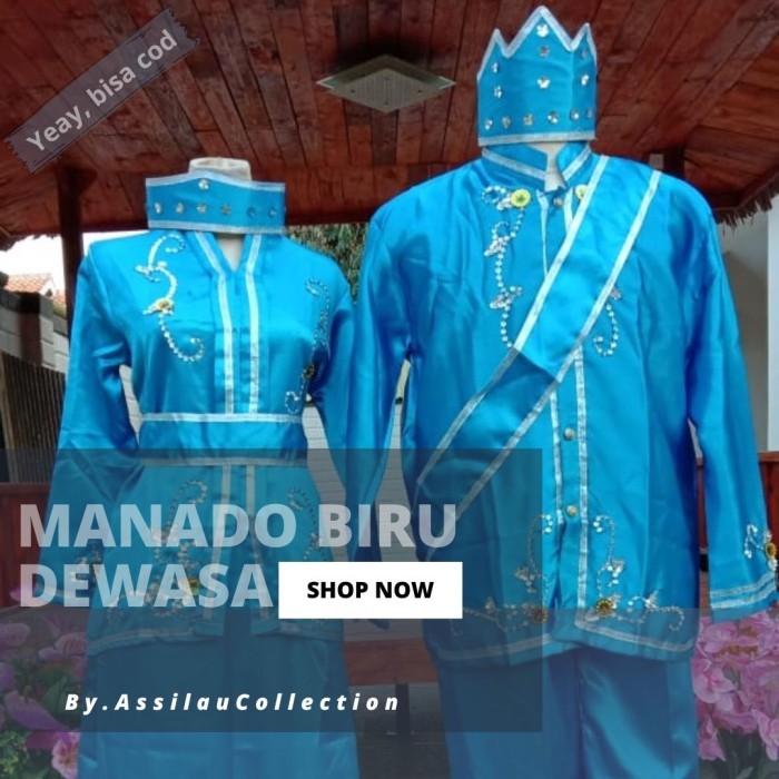 Jual Baju Adat Dewasa Sulawesi Utara/Manado Satuan (Laki/Cewek ...
