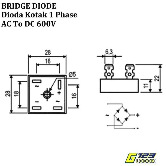 Jual Dioda Diode Bridge Jembatan Rectifier KBPC2506 3506 25 35A 600V ...
