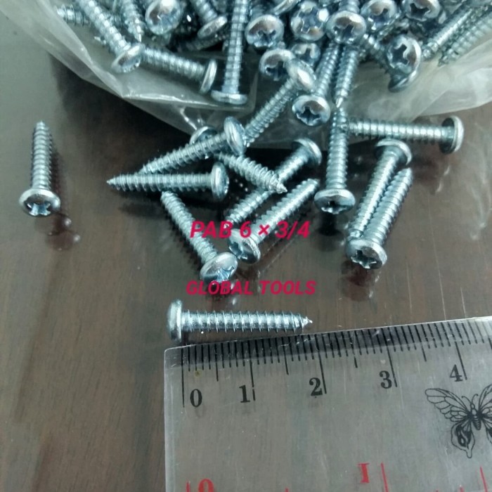 Jual STOK TERBARU!! Sekup PAB 6 x 3/4 isi 100 pcs skrup kayu skrup ...