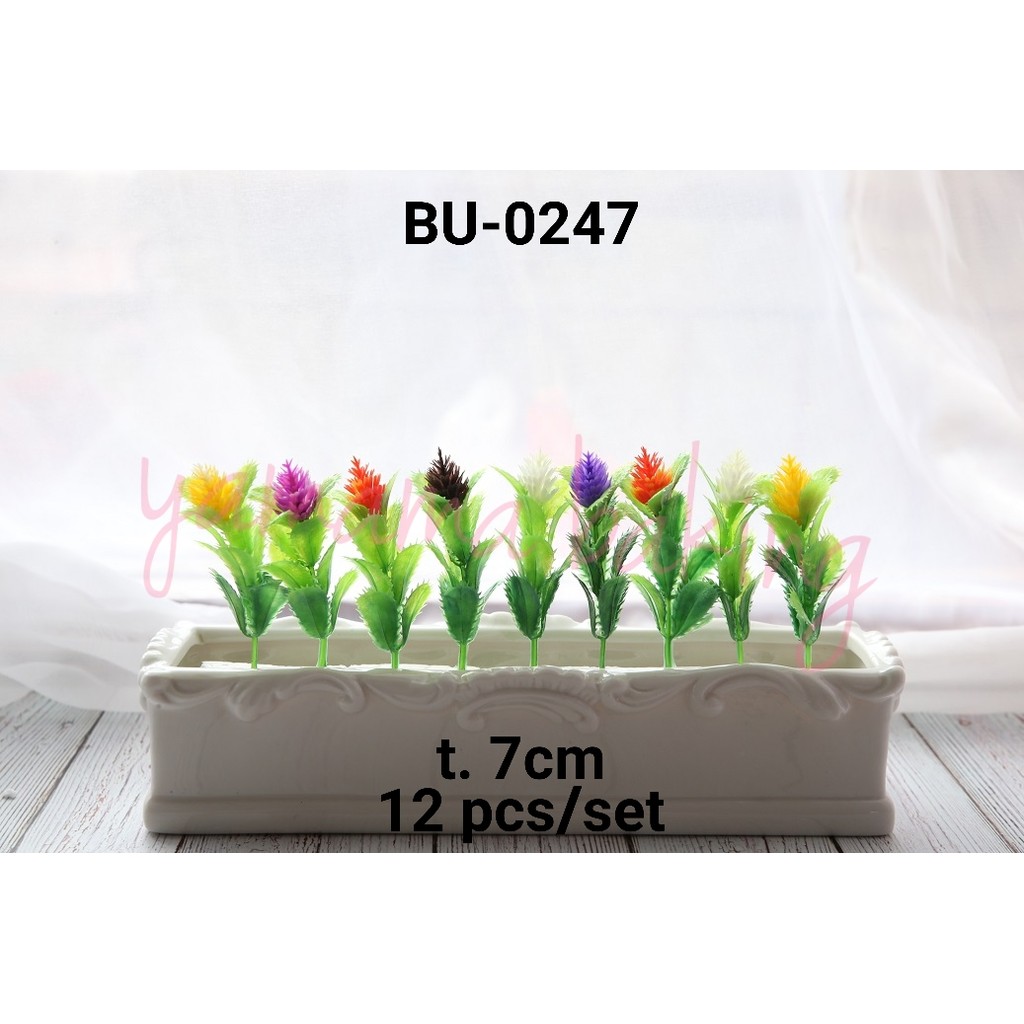 Jual BU-0247 Topper hiasan kue tart cake rumput bunga daun tanaman ...