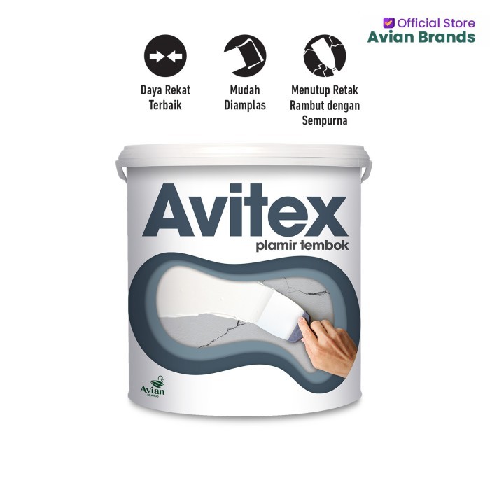 Jual Avitex Plamir Tembok 5 KG / 25 KG | Shopee Indonesia