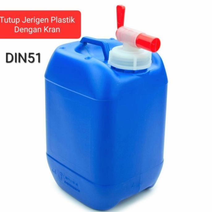 Jual ASLI TUTUP JERIGEN DENGAN KRAN KERAN JERIGEN 10 LITER PLASTIK ...