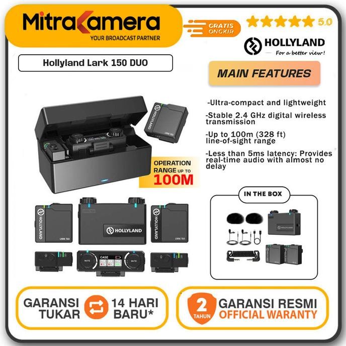 Jual Hollyland Lark 150 Clip-On Wireless Microphone System New Stok ...