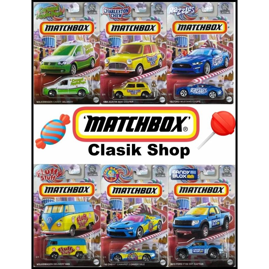 Jual Matchbox Candy Series Volkswagen Delivery Van 1964 Austin Mini ...