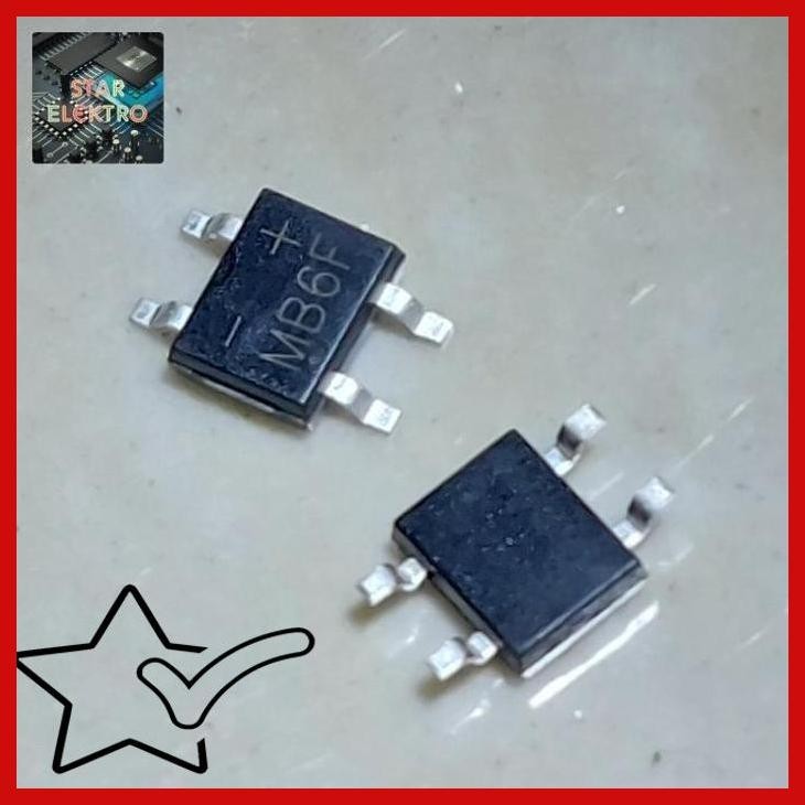 Jual [SRE] MB6F SOP-4 SMD MB 6F MB6 0.8A 600V DIODA BRIDGE DIODE 4PIN ...