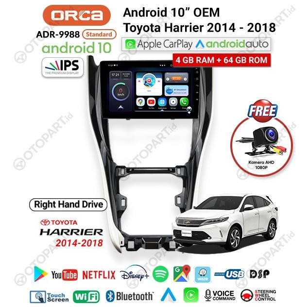 Jual Diskon Head Unit Tv Android 10 Inch Oem Toyota Harrier 2014-2018 ...