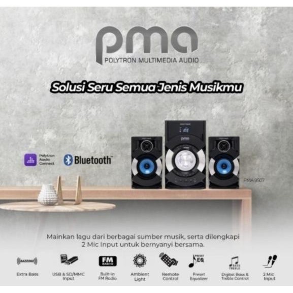 Jual Polytron Speaker Pma 9507 Audio Bluetooth Aktif Subwoofer Pma9507 New Stok | Shopee Indonesia