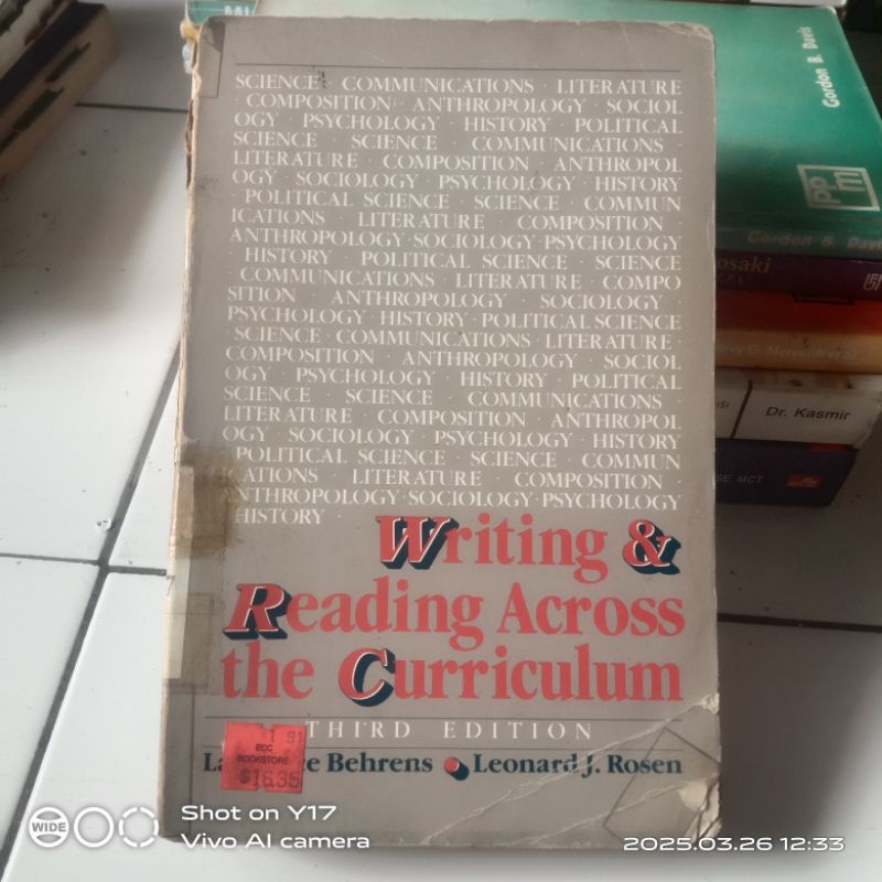 Jual BUKU WRITING READING ACROSS THE CURRICULUM THIRD EDITION BY LAURENCE BEHRENS - LEONARD J ...