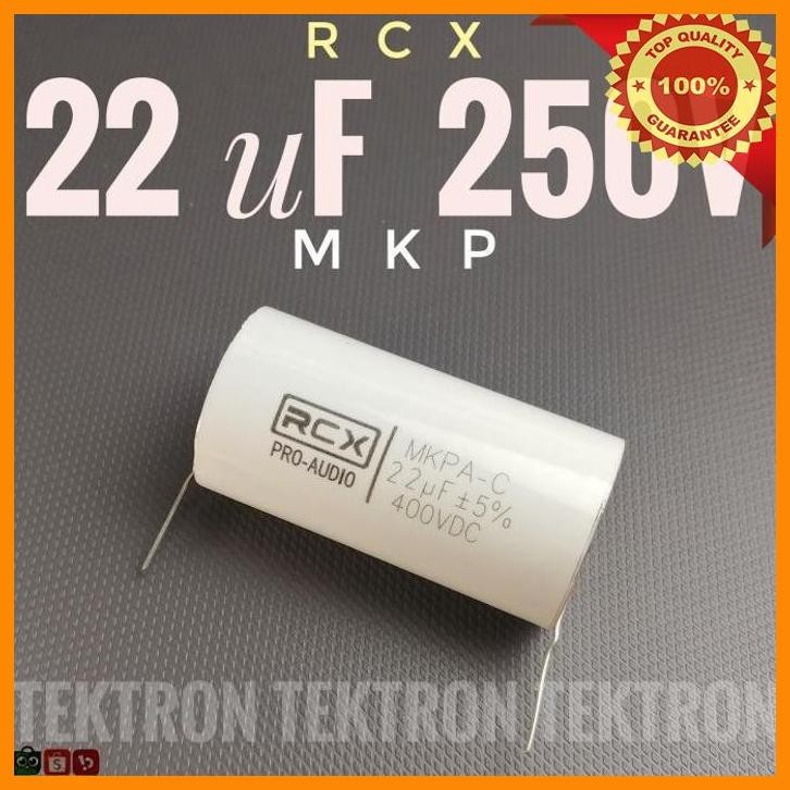 Jual (TEK) RCX 22UF 400V AUDIO AXIAL CAPACITOR CROSSOVER BP NP BIPOLAR ...