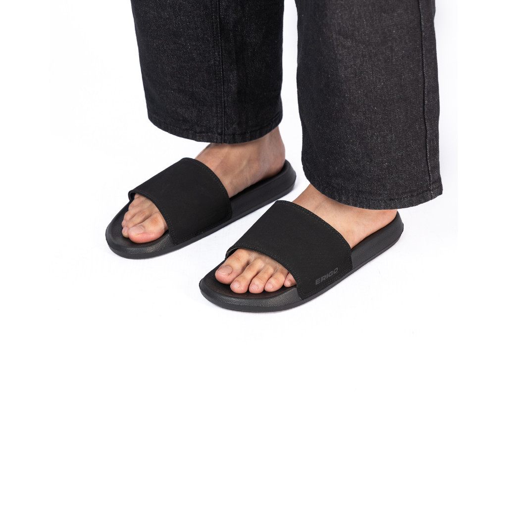 Jual Erigo Slider Sandals Basic Cyclone Black | Shopee Indonesia