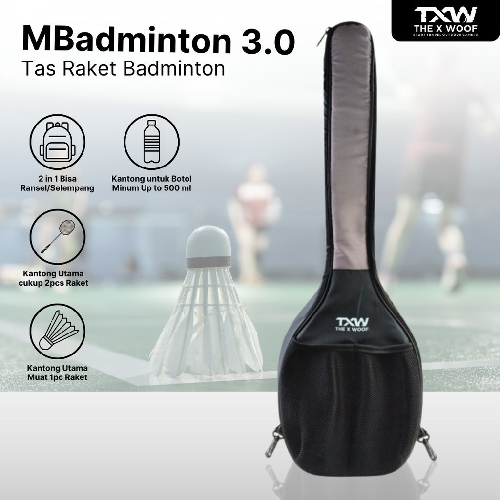 Jual The X Woof Mbadminton3 - Tas Raket Badminton 2 in 1 Anti Cipratan ...