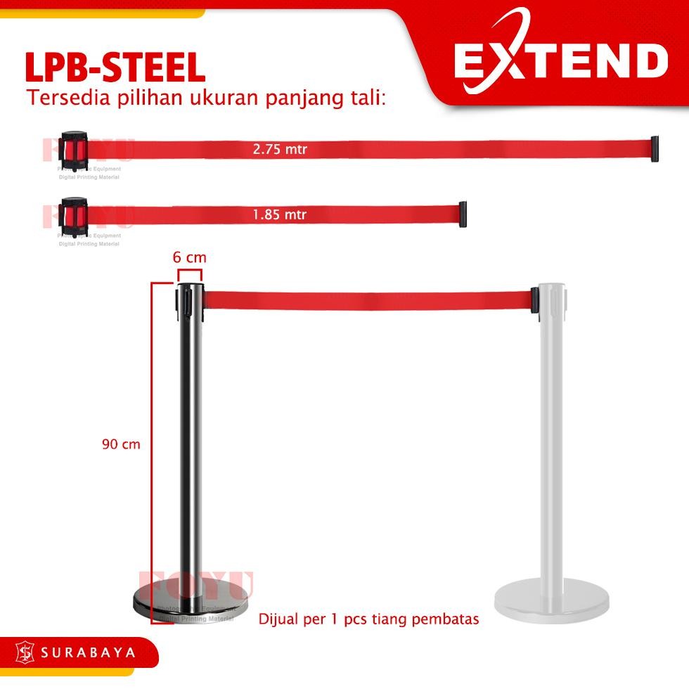 Jual Tiang Pembatas Antrian Antrean Pita Stainless Steel Queue Que Line ...