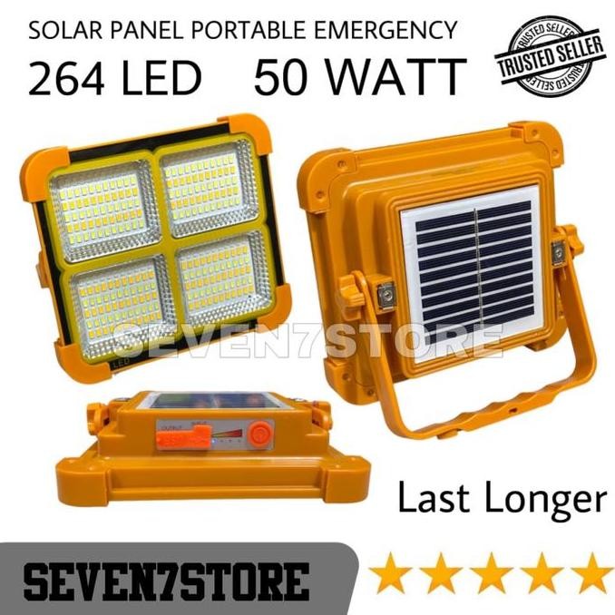 Jual LAMPU LED SOLAR EMERGENCY 50W POWER SEL SURYA LAMPU PANEL ...