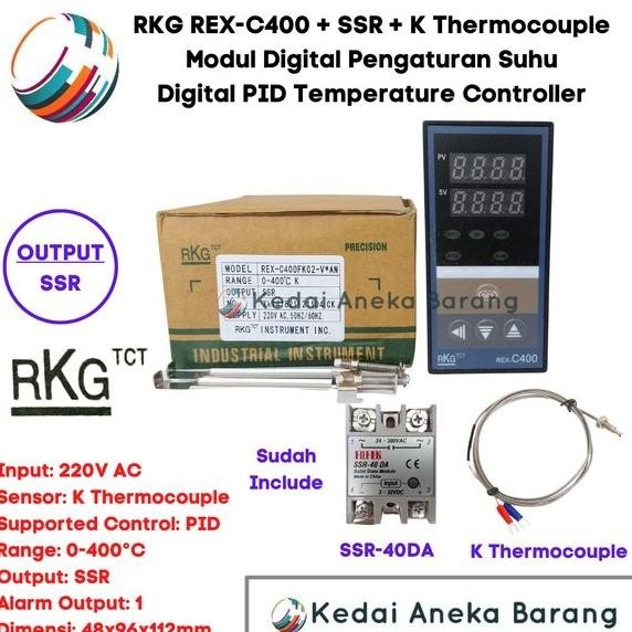 Jual MURCE! Paket PID Rex C400 Rex-C400 Temperatur Temperature Controller | Shopee Indonesia