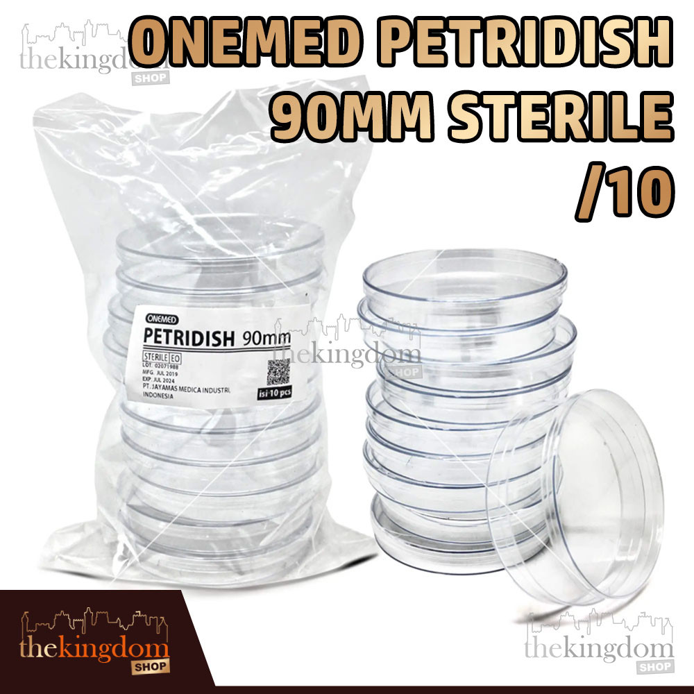 Jual Onemed Petridish PS 90mm Sterile /10 Disposable Sterile Plastic ...
