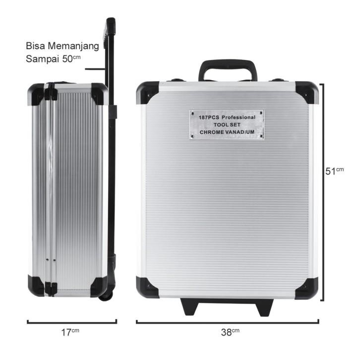 Jual Isku 187 Tool Kit Set Kunci Sok Set Shocket Set Cr-V Toolkit ...