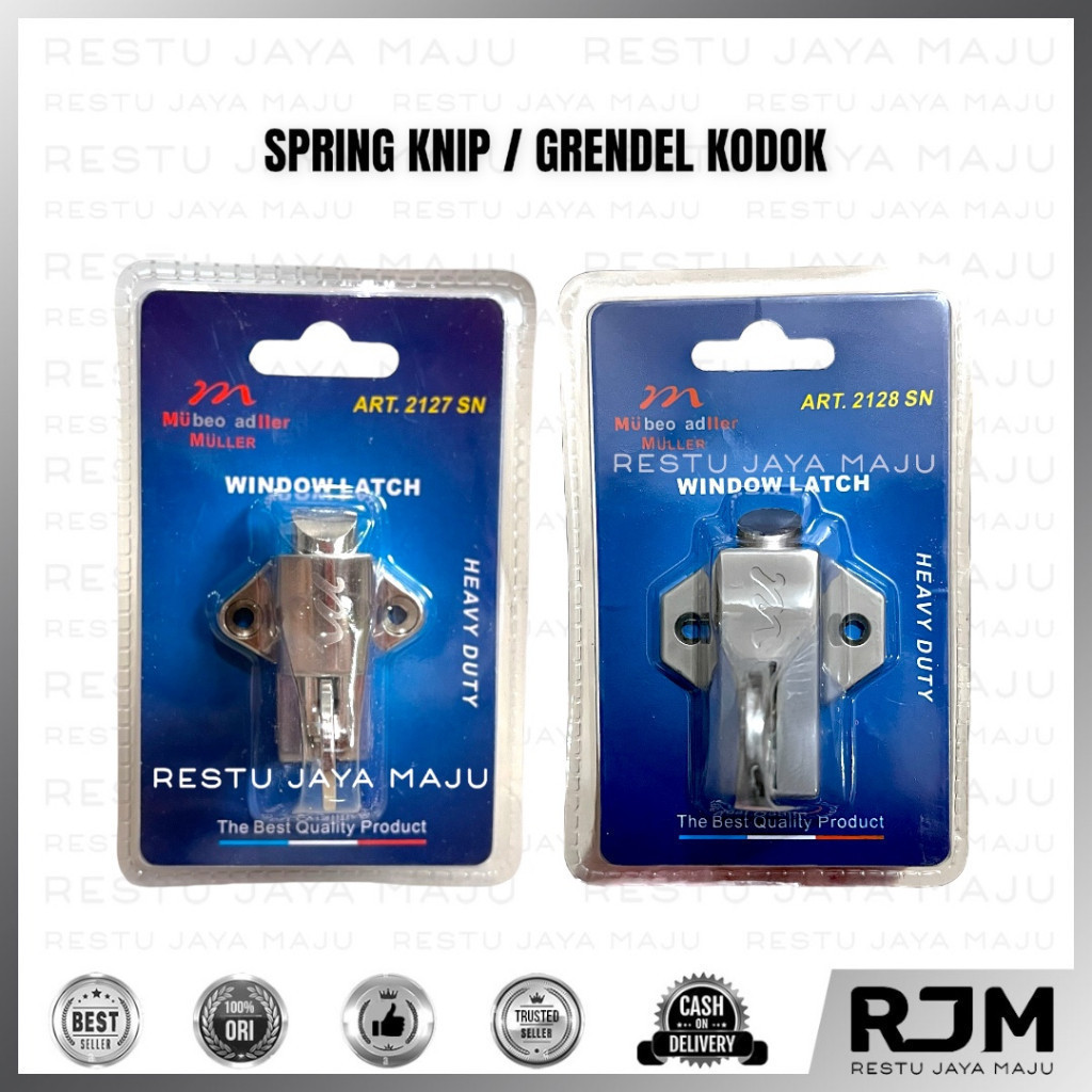 Jual [12 pcs] MULLER Spring Knip Knife Grendel Kodok Jendela Hasps ...