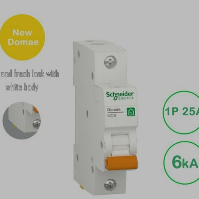 Jual schneider mcb 1p 25a 6ka 32A 40A 50A new domae 1 phase | Shopee Indonesia