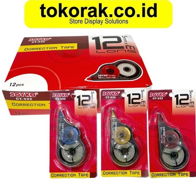 Jual Murah!! Correction Tape 12M Ct522 Joyko 12 M X 5 Mm Ct 522 Pita ...