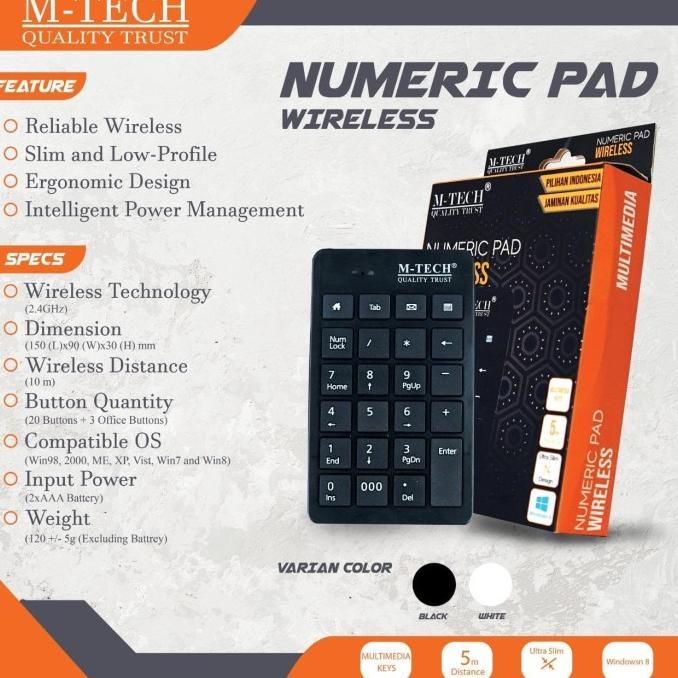 Jual Keyboard Numeric Wireless M-Tech - Keypad Numerik Wireless ...