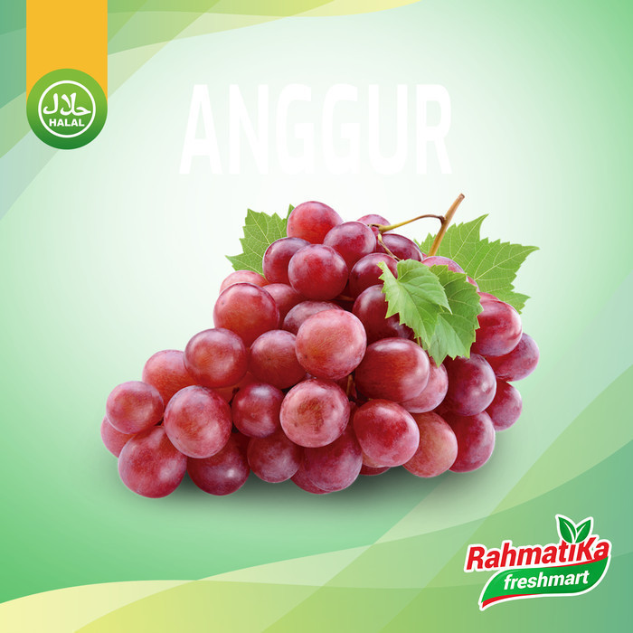 Jual Anggur Merah Segar / Anggur Merah Red Globe Seeds Fresh 500 gram ...