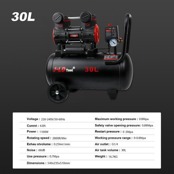 Jual JLD Mesin Kompresor Angin 30L/10L Kompresor Listrik mini lengkap ...