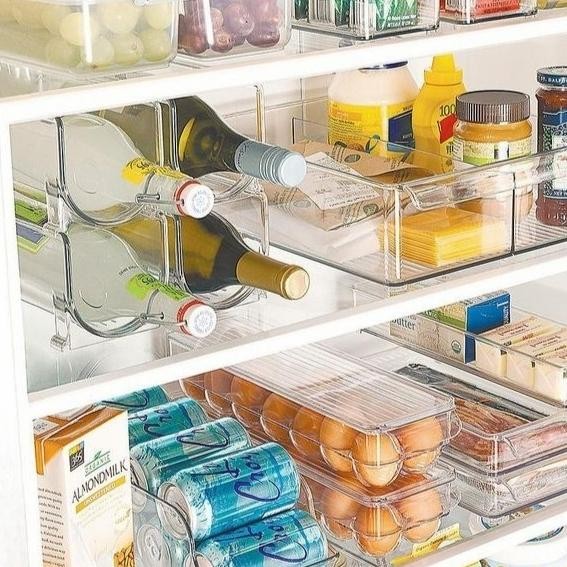 Jual (Good) Rak Botol Minuman Susun Transparent/Stackable Fridge Bottle ...
