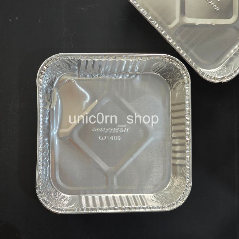 Jual Aluminium Foil Tray Kotak OX1400/Alu Tray OX-1400 ( 10pcs ...
