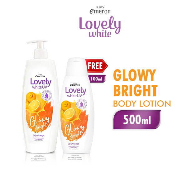 Jual [Buy 1 Get 1] Emeron Lovely Glowy Bright 500ml - Free Emeron Glowy Bright 100ml | Shopee ...