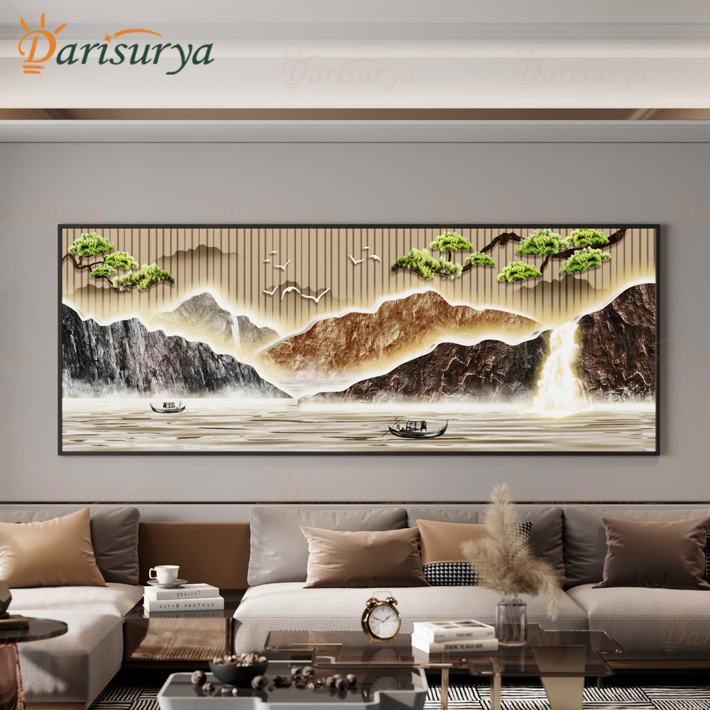Jual Hiasan Dinding Aesthetic Ruang Tamu Lukisan Krystal Porselin Wall ...