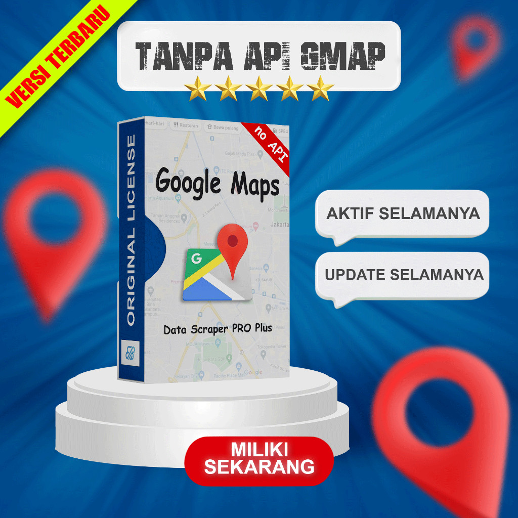 Jual Lifetime Google Maps Data Scraper PRO Original | Gmaps Extractor - Scrape Email No HP WA ...