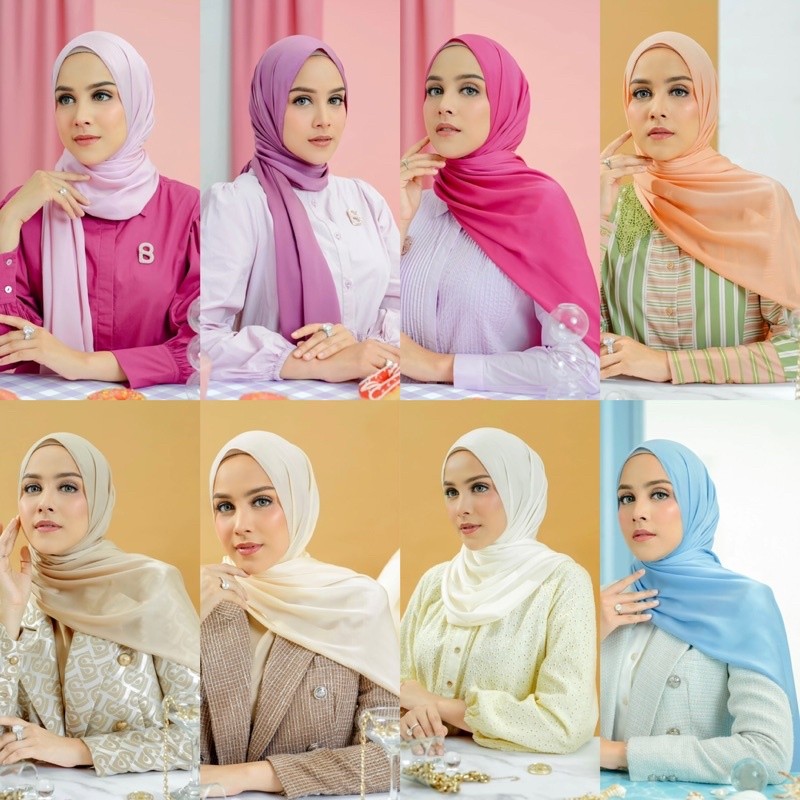 Jual [baca deskripsi⚠️] NEW COLOR BUTTONSCARVES ZARA SHAWL PEARL PEACH ...