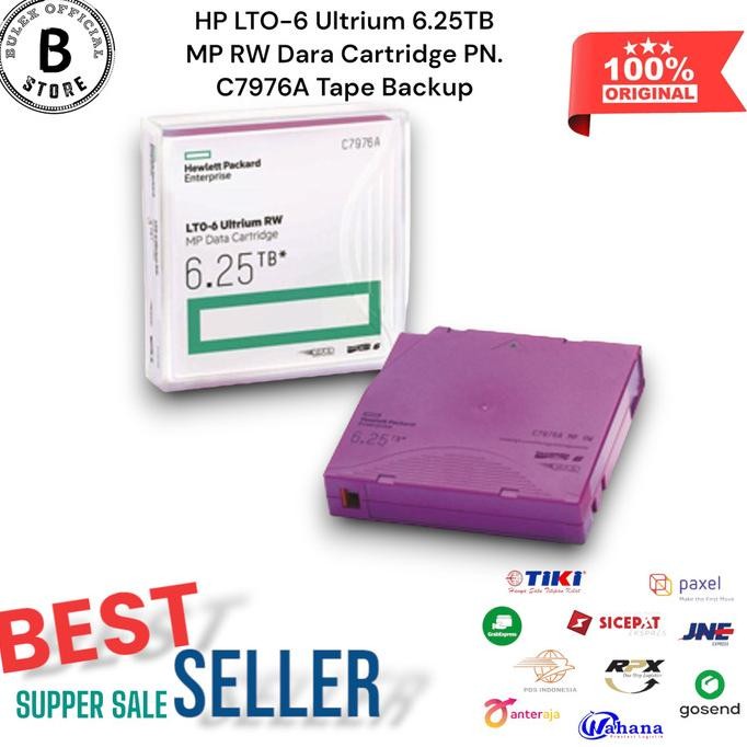 Jual Hp Lto-6 Ultrium 6.25Tb Mp Rw Dara Cartridge Pn. C7976A Tape ...