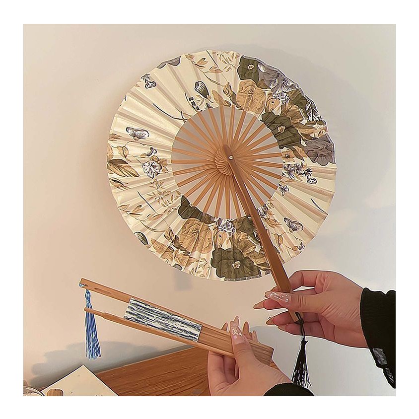 Jual Kipas Lipat Sutra Cina Gaya Baru dengan Cetakan Tinta Kipas Bambu ...