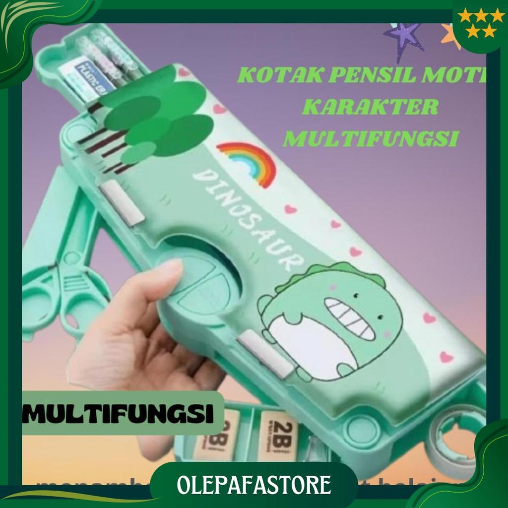 Jual Kotak Pensil Multifungsi Lengkap Peruncing Gunting Isolasi ...
